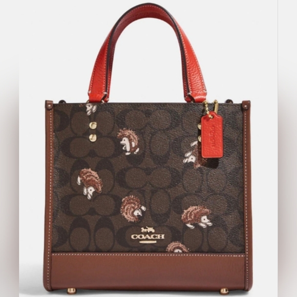 Coach | Bags | Nwt Coach Dempsey Tote 22in Signature Canvas Hedgehog ...